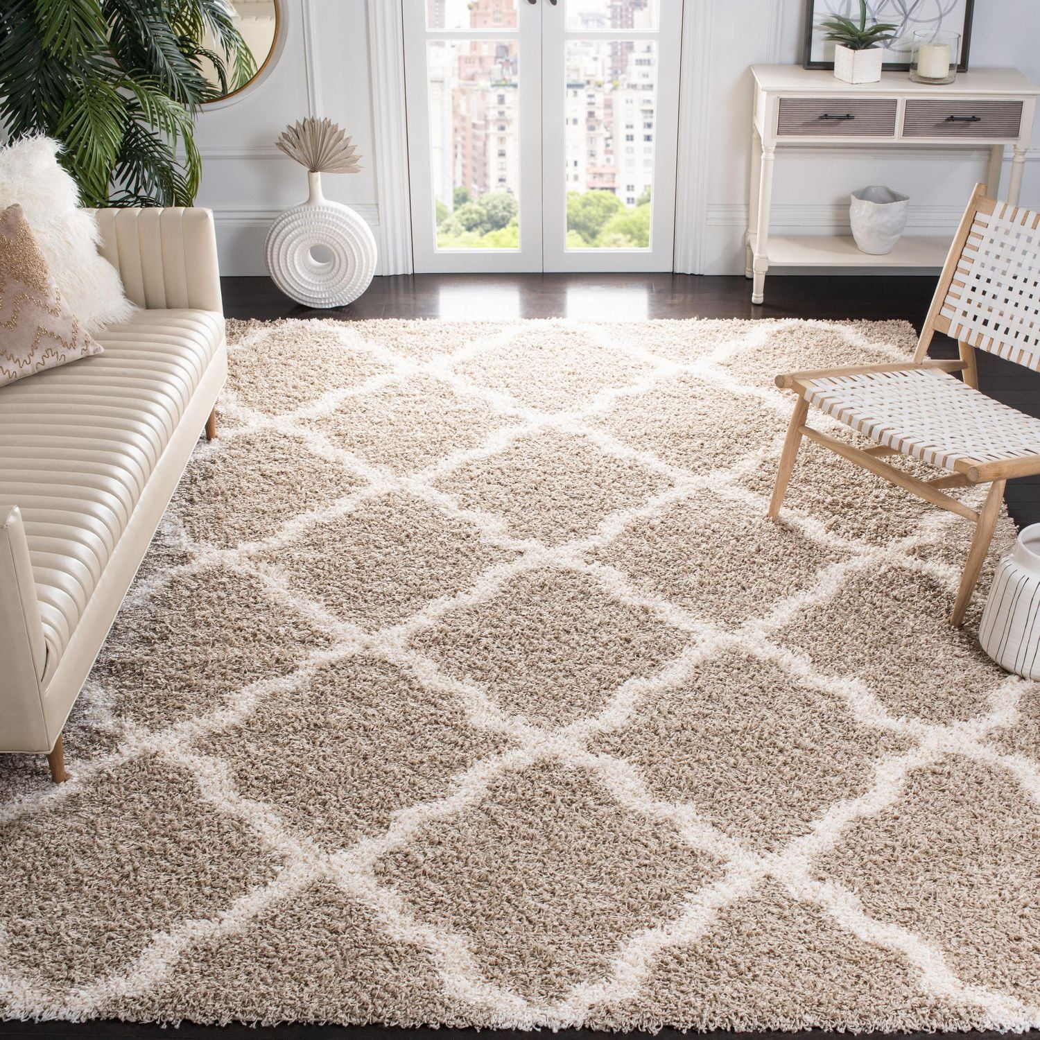Click here for Safavieh Dallas Logan Geometric Shag Area Rug 8 Ft... prices