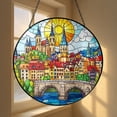 Colorful Cityscape Stained Glass Suncatcher – Window Decor Art2001 ...
