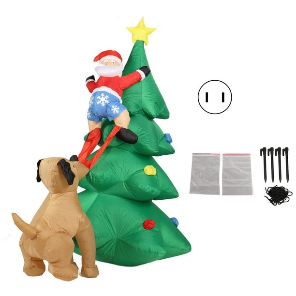 Inflatable Christmas Tree,Dog Bite Old Man's Inflatable Dog Bite Old ...