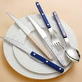 6-Piece Stainless Steel Flatware Silverware Set - Marble Pattern with ...