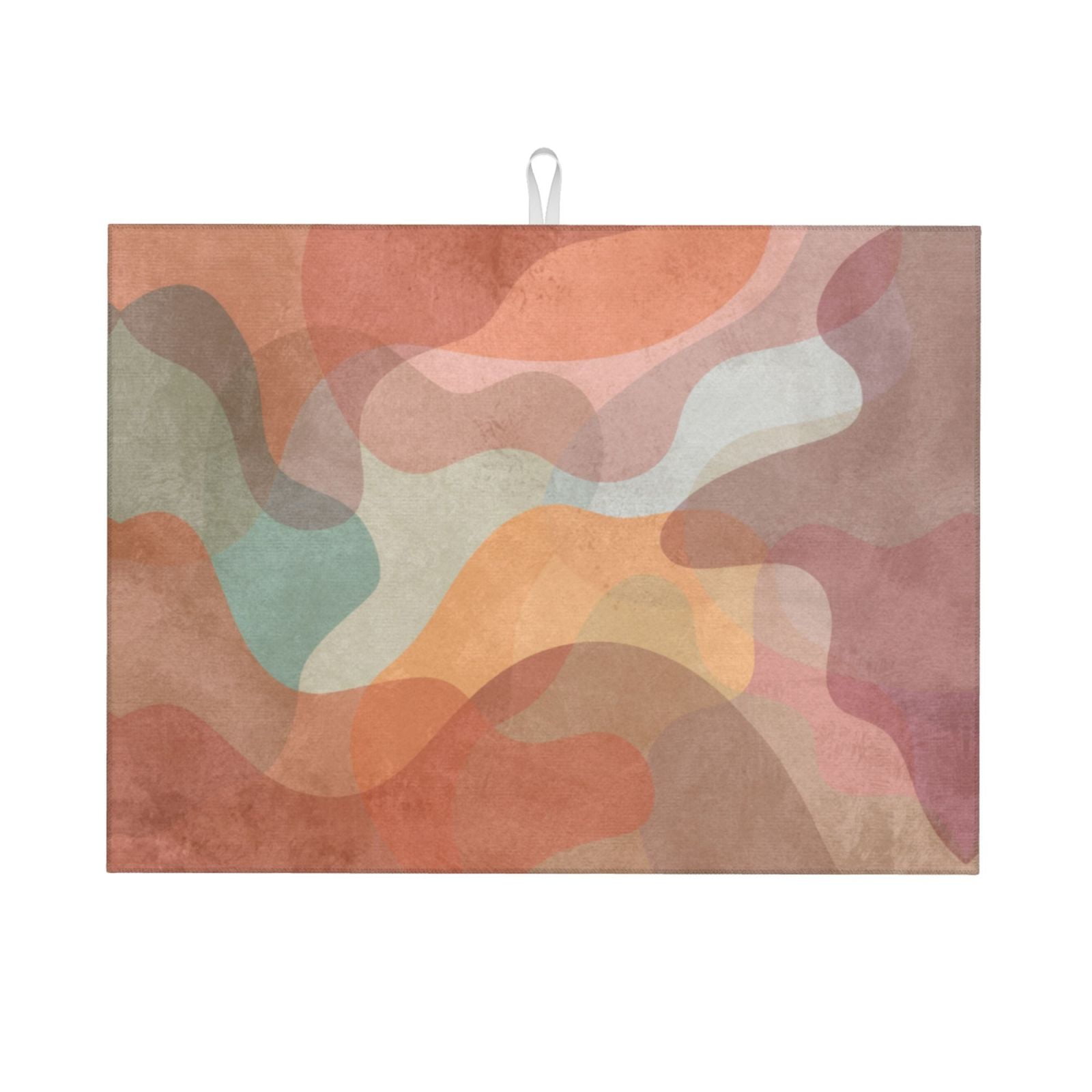 Microfiber Drying Mat, Colorful Art Block Dish Drying Mat for Kitchen ...