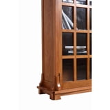 Crafters and Weavers Arts and Crafts Wood Double Door Bookcase in ...