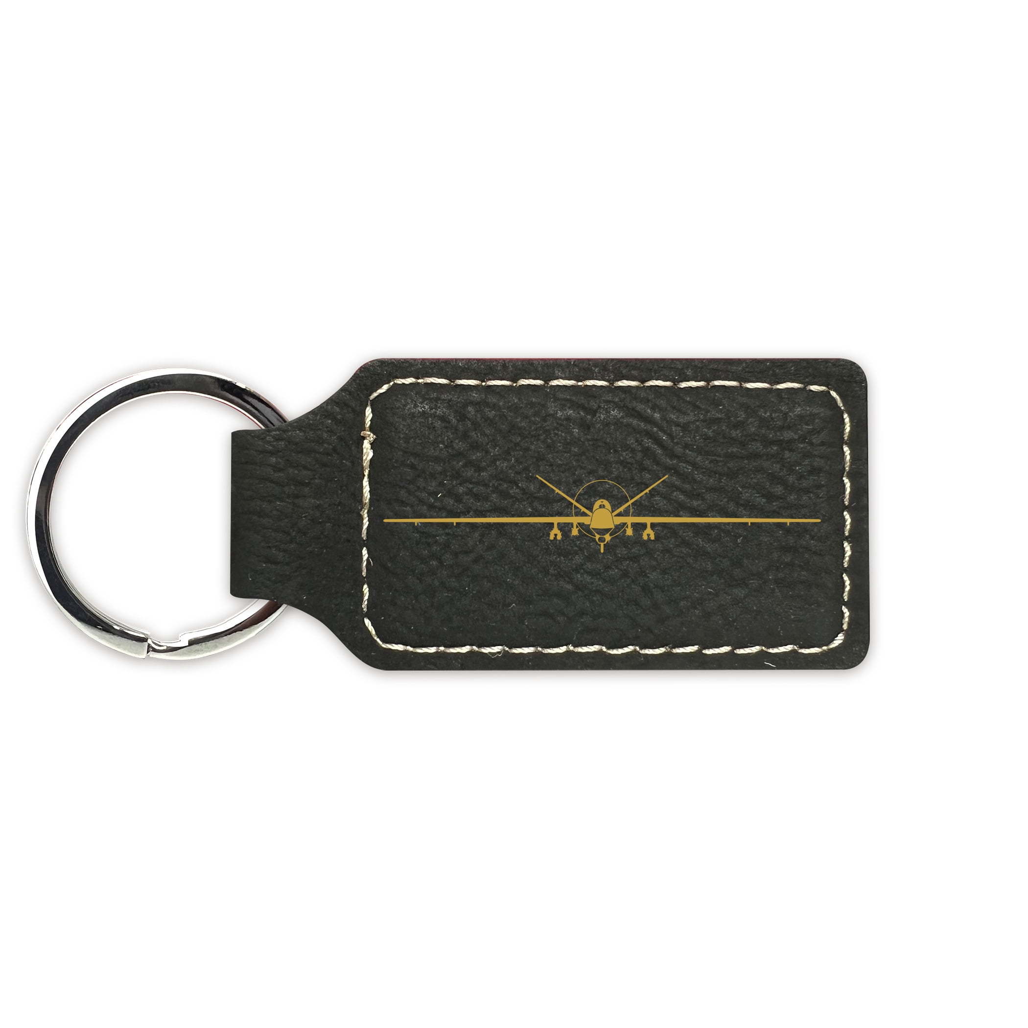 MQ-9B SkyGuardian Keychain Leatherette Rectangle - Laser Engraved ...