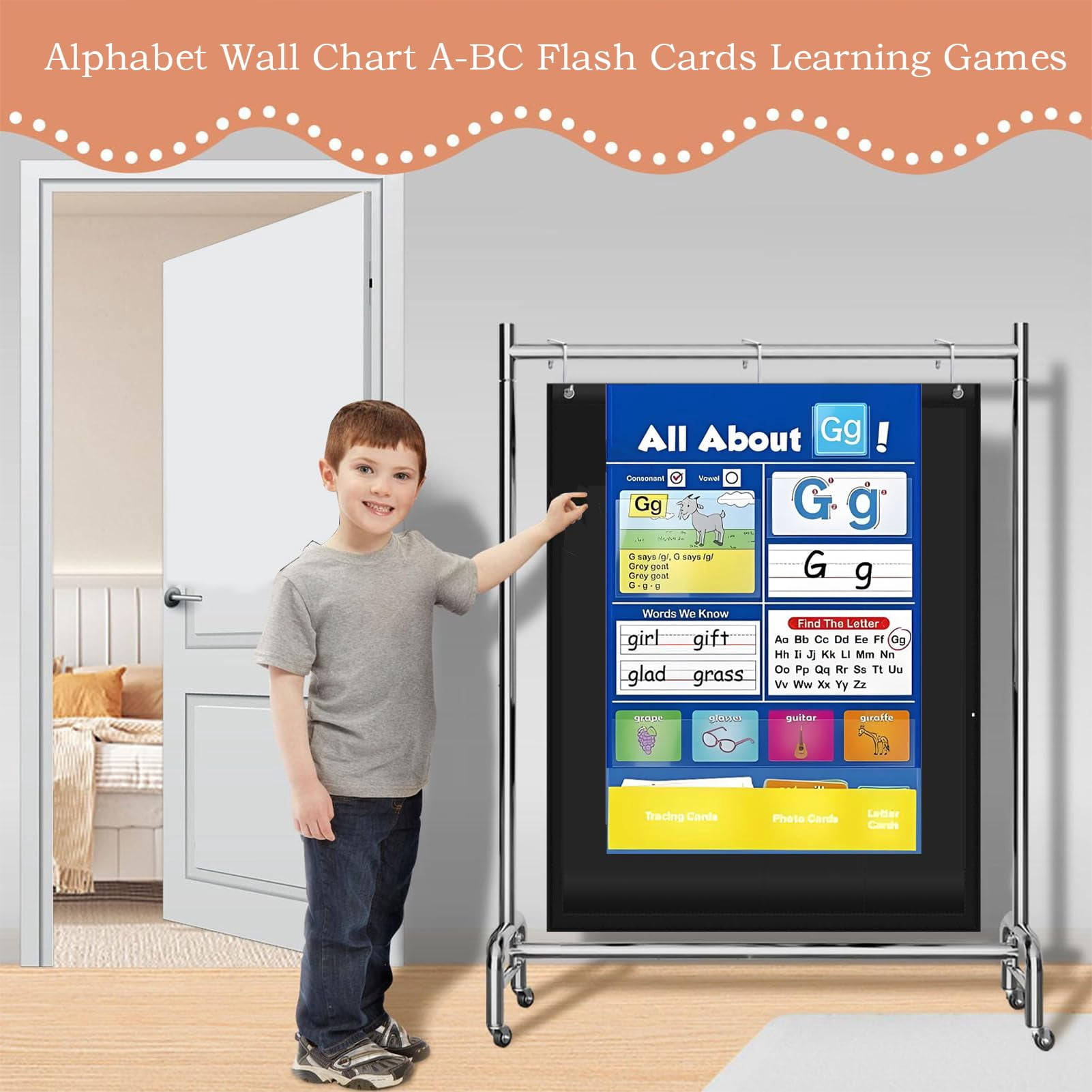 Alphabet Learning Chart Alphabet Learning Pocket Chart Alphabet Wall ...