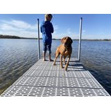 Low Profile Stationary Dock with Gray Poly Decking, 4' Pipe Kit ...