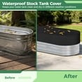 6ft Waterproof Stock Tank Cover, 420D Oxford Water Tank Cover, Sunproof ...