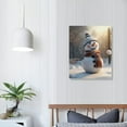 EastSmooth Holiday LED Lighted Canvas Wall Art Prints with Snowman and ...