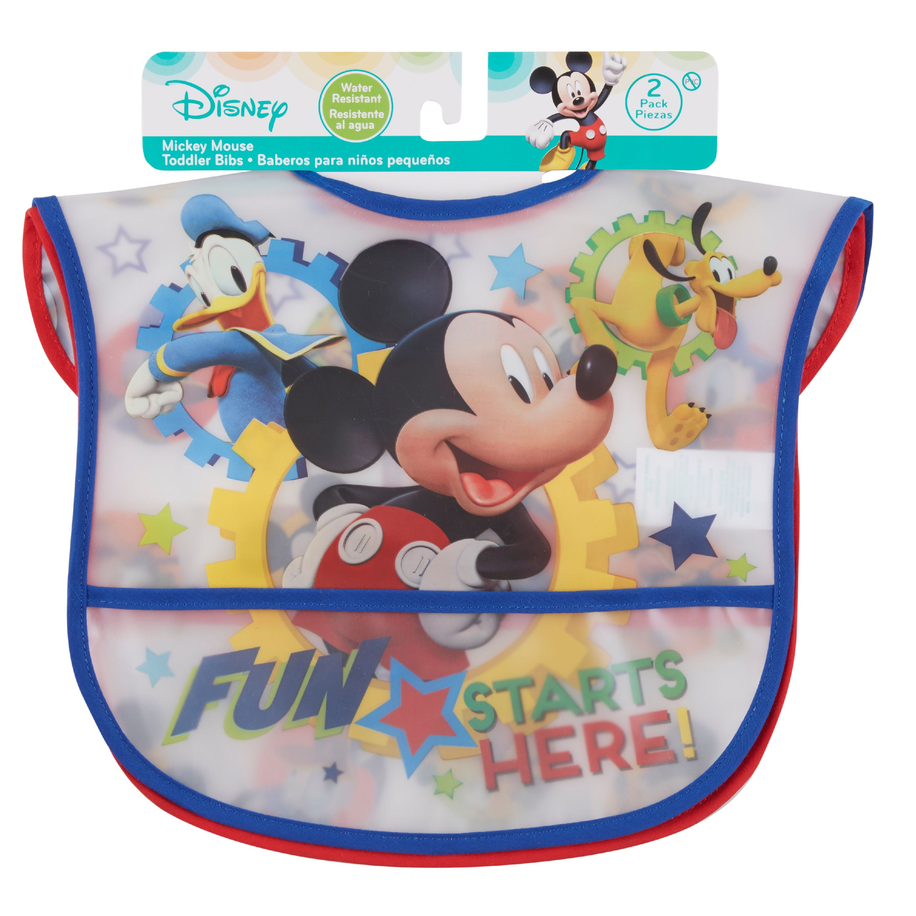 Mickey Mouse Baby Boys' Peva Bib, 2 Pack – Walmart Inventory Checker ...