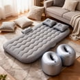 PVC car inflatable mattress in beige, blue and black. With repair kit ...