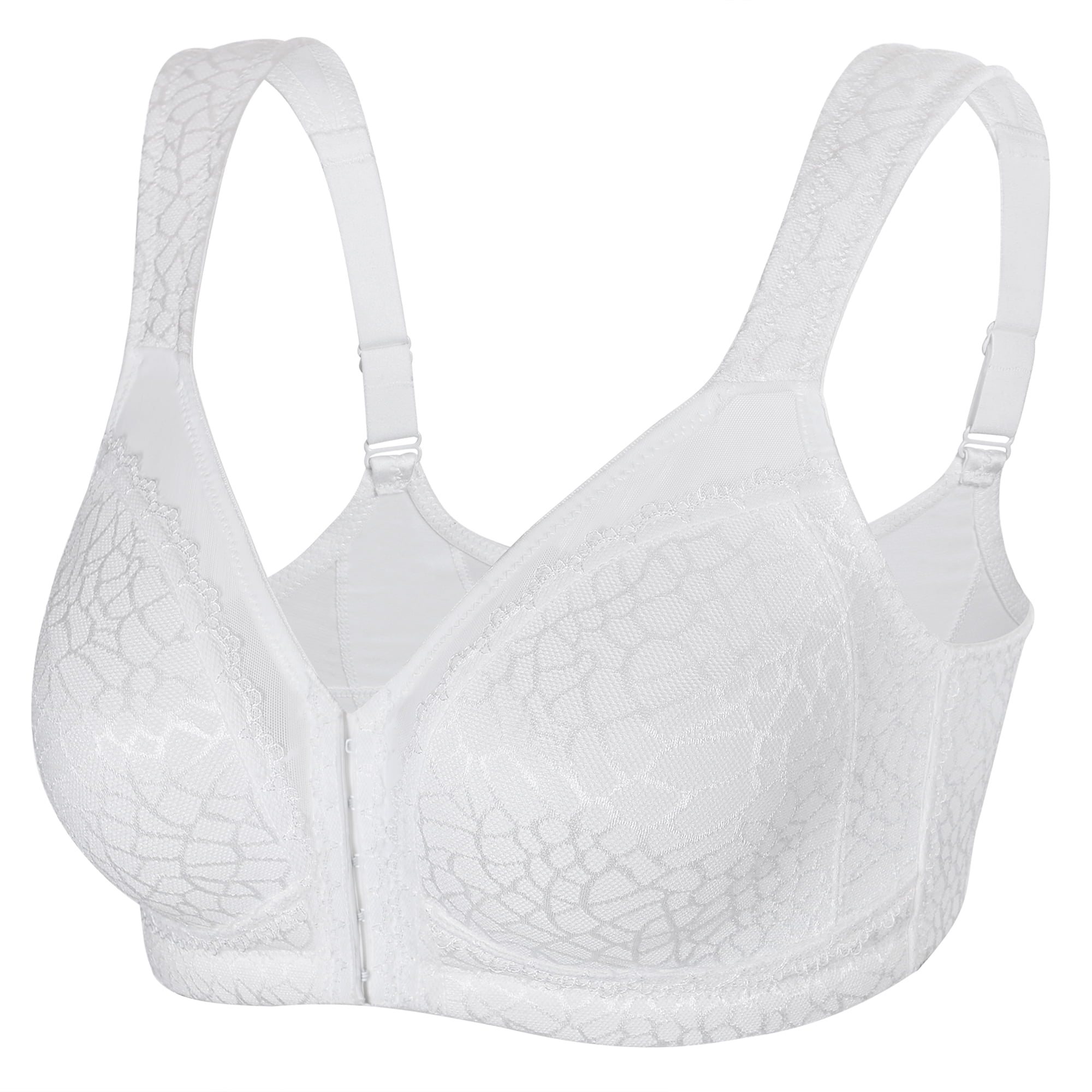 Exclare Women's Front Closure Full Coverage Wirefree Posture Back ...