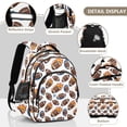 ALAZA Rugby Ball with Flames School Backpack Elementary Bag Student ...