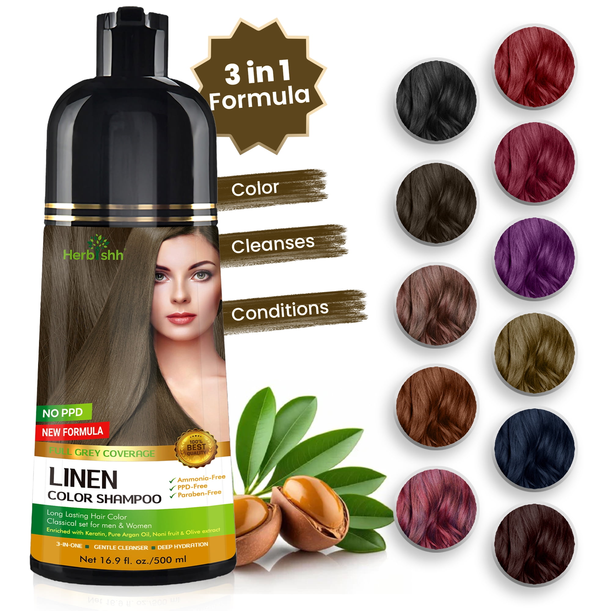 Click here for Herbishh Linen Hair Color Shampoo For Gray Hair  H... prices