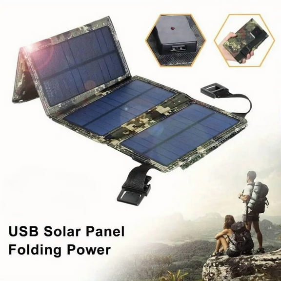 SIEYIO 100W Foldable Solar Panel 5V USB Flexible Small Waterproof ...