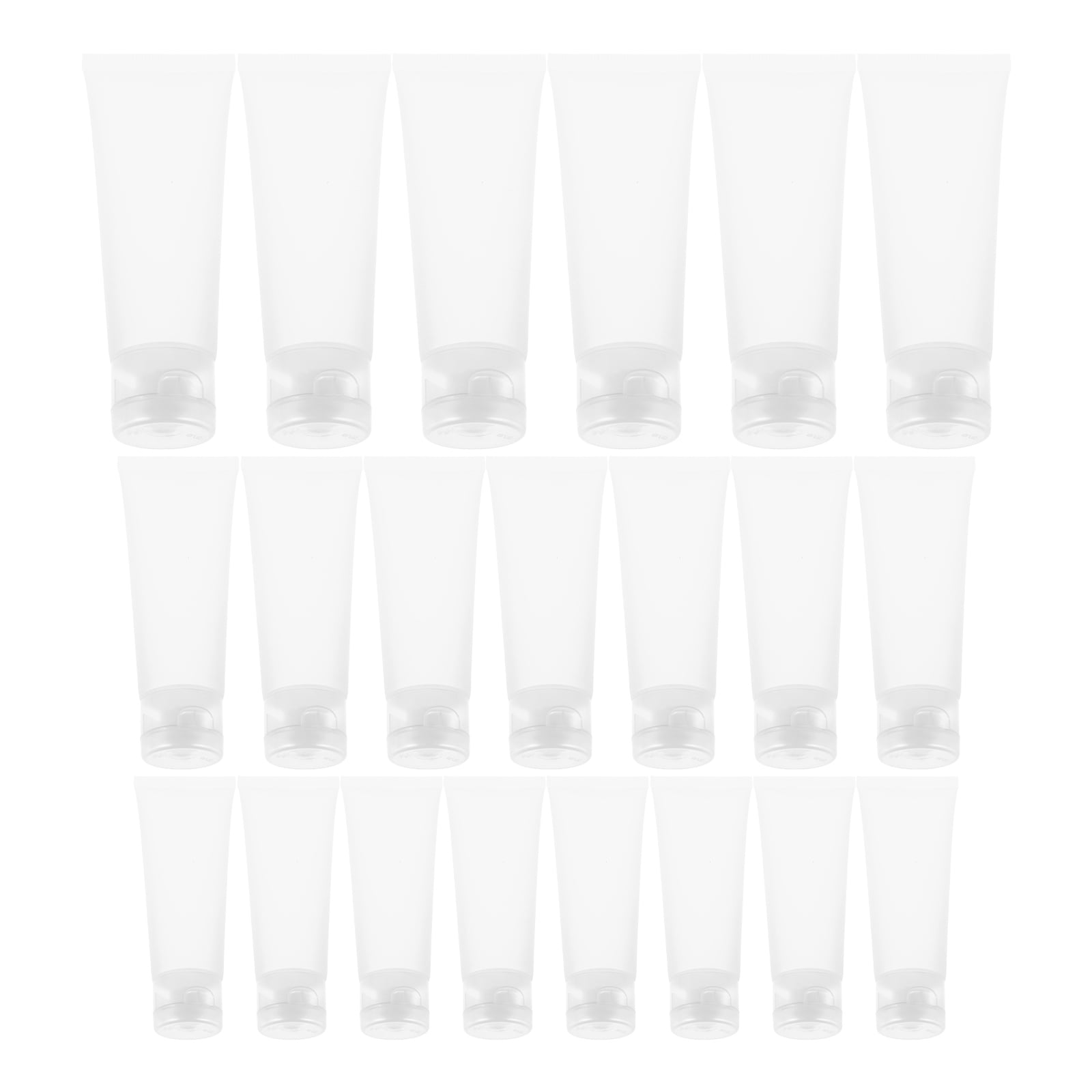 30 tubos vacíos de plástico transparente, rellenables y rellenables para viaje, ideales para ...