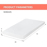 YRLLENSDAN 5 Inch Gel Memory Foam Twin Mattress, Firm Twin Size ...