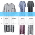 Bnwani Womens Pajamas,Womens Nightgown,Printed,Short Sleeve,Modal,Crew ...