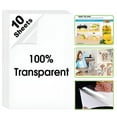 CCOCC 2026 New 10 Sheets 100% Transparent Vinyl Sticker Paper Matte A4 ...
