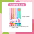 6 Color Macaron Pastel Highlighter Pens Set, Large Capacity Chisel Tip ...