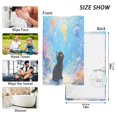 2Pack Towel Set Soft 100% Cotton Absorbent Face Towels Black Cat and ...