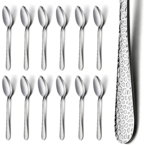 12-Piece Teaspoons Set, HTAIGUO Stainless Steel Small Spoons with ...