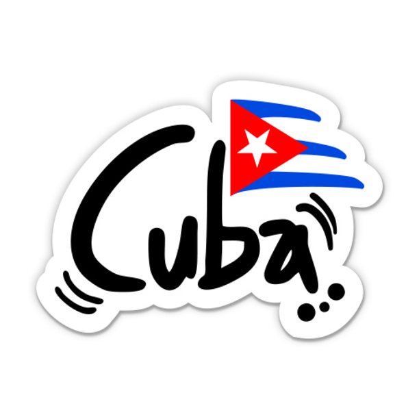 Cuba - 5" Vinyl Sticker - For Car Laptop I-Pad - Waterproof Decal ...