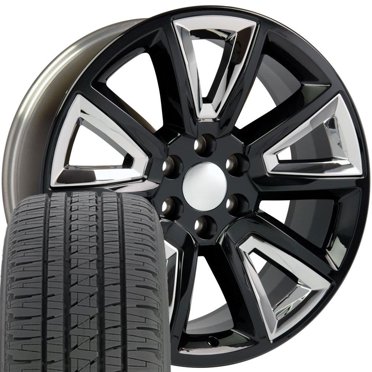 OE Wheels 20 inch Black 5652 Rims & Goodyear Tires Set Fit Specific GM ...