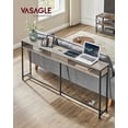 VASAGLE Console Table with 2 Outlets & 2 USB Ports, Entryway Table ...