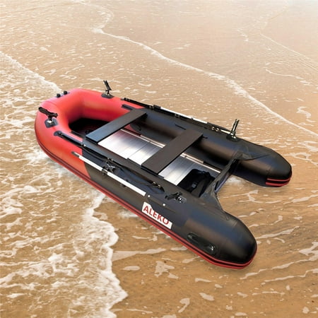 ALEKO BTF380RBK PRO Fishing Inflatable Boat with Aluminum Floor, Front ...
