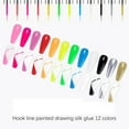Gel Bail Polish Kits 12 Color Solid Color Nail Polish Glue Pull Glue