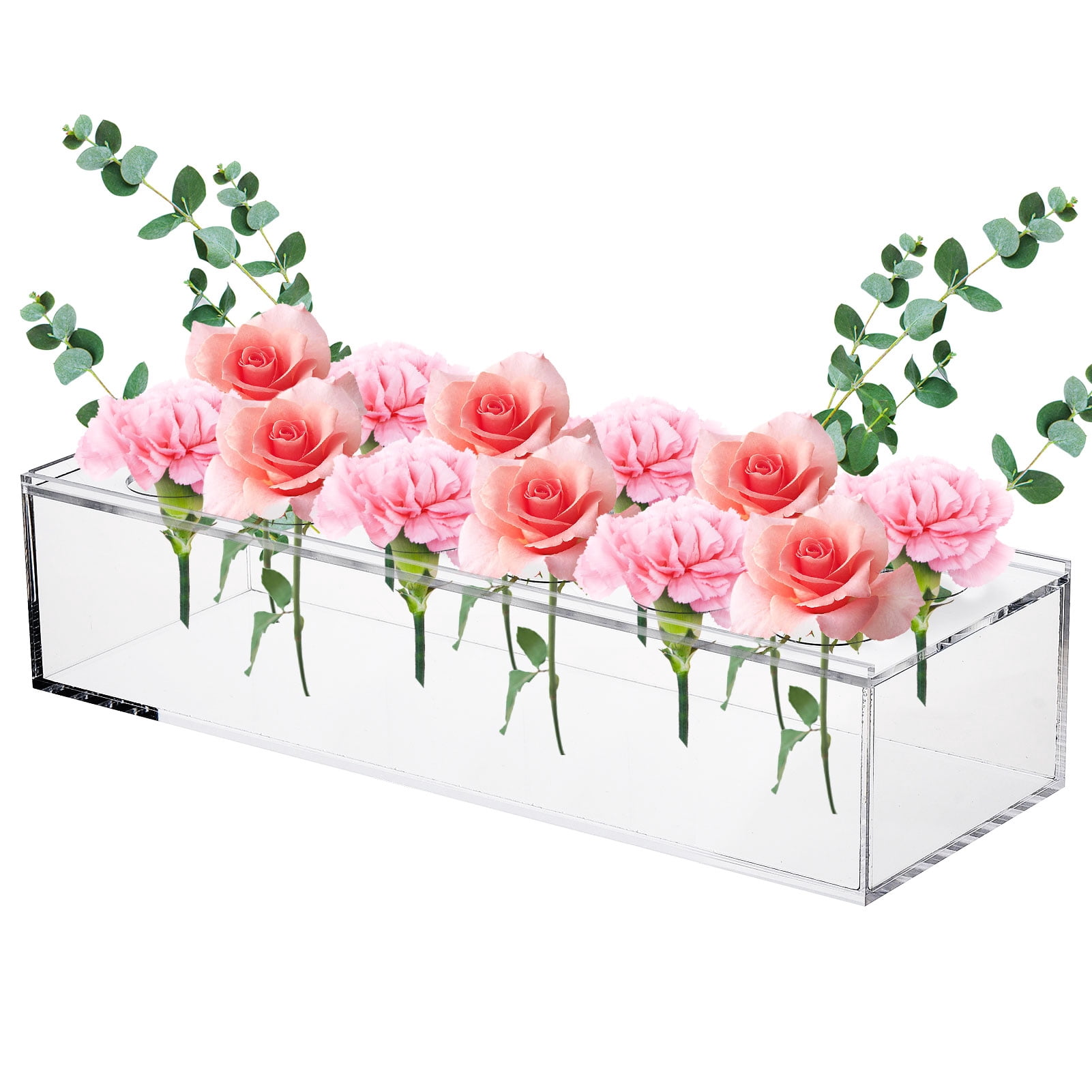 Rectangular Flowers Vases Clear Acrylic Modern Vases ，Rectangular ...