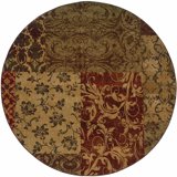Sphinx Allure Area Rug 058B1 Casual Green Patchwork Vines 9' 10" x 12 ...