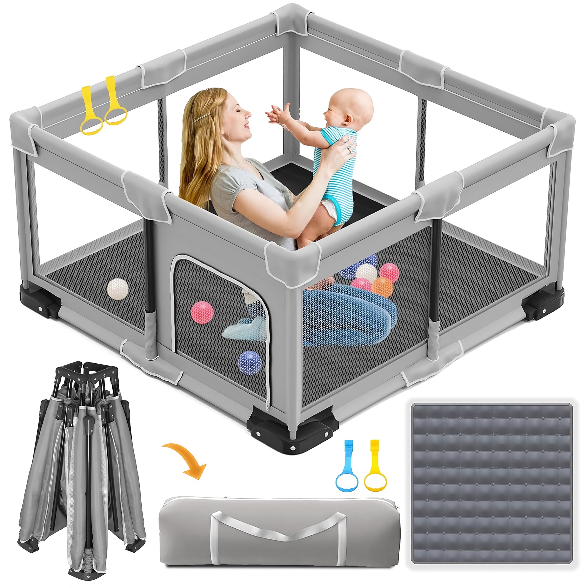 Click here for Toytexx Baby Playpen With Mat  127 X 127 Cm Foldab... prices