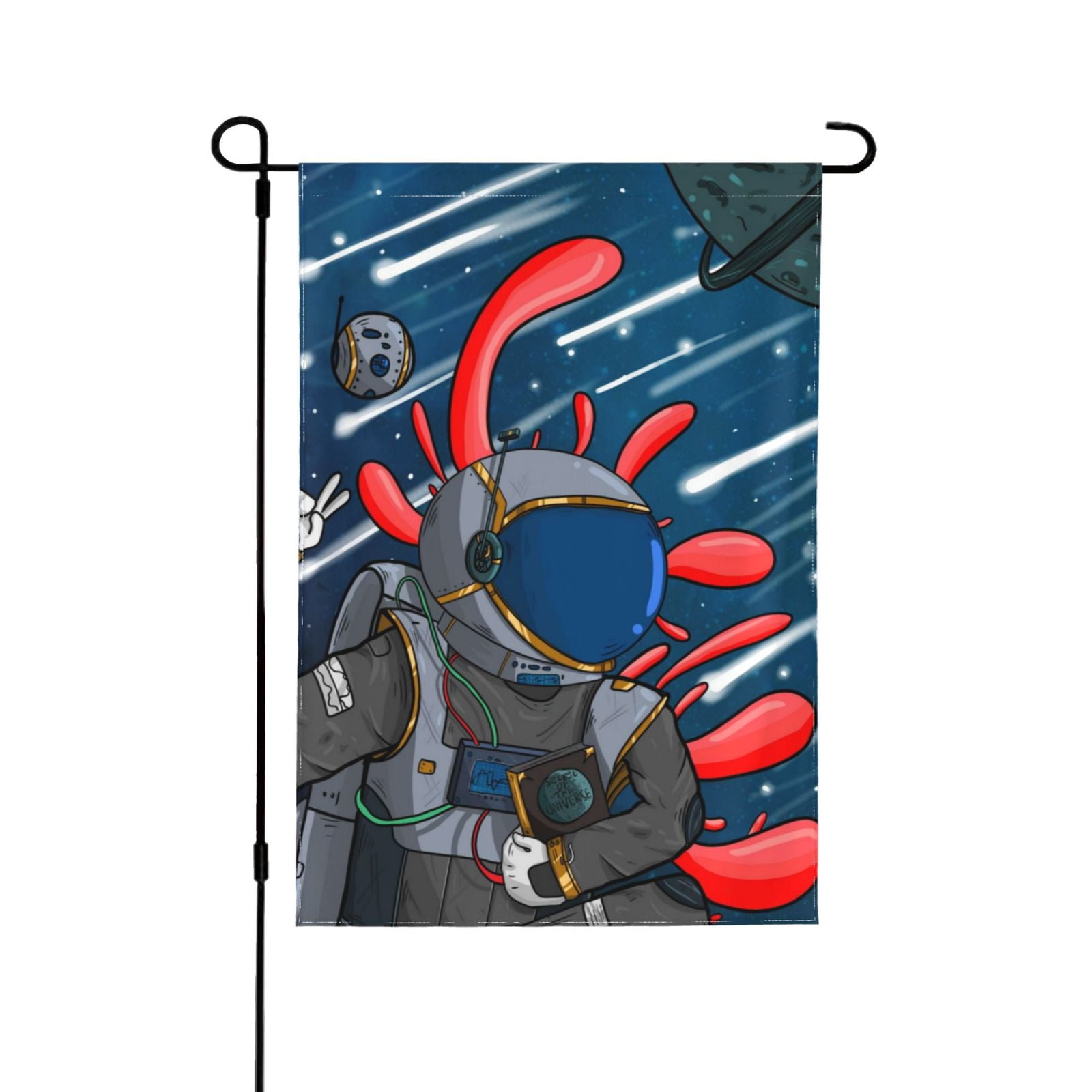 XMXY Space Astronaut Earth Garden Flags Double Sided,Farmhouse Holiday ...