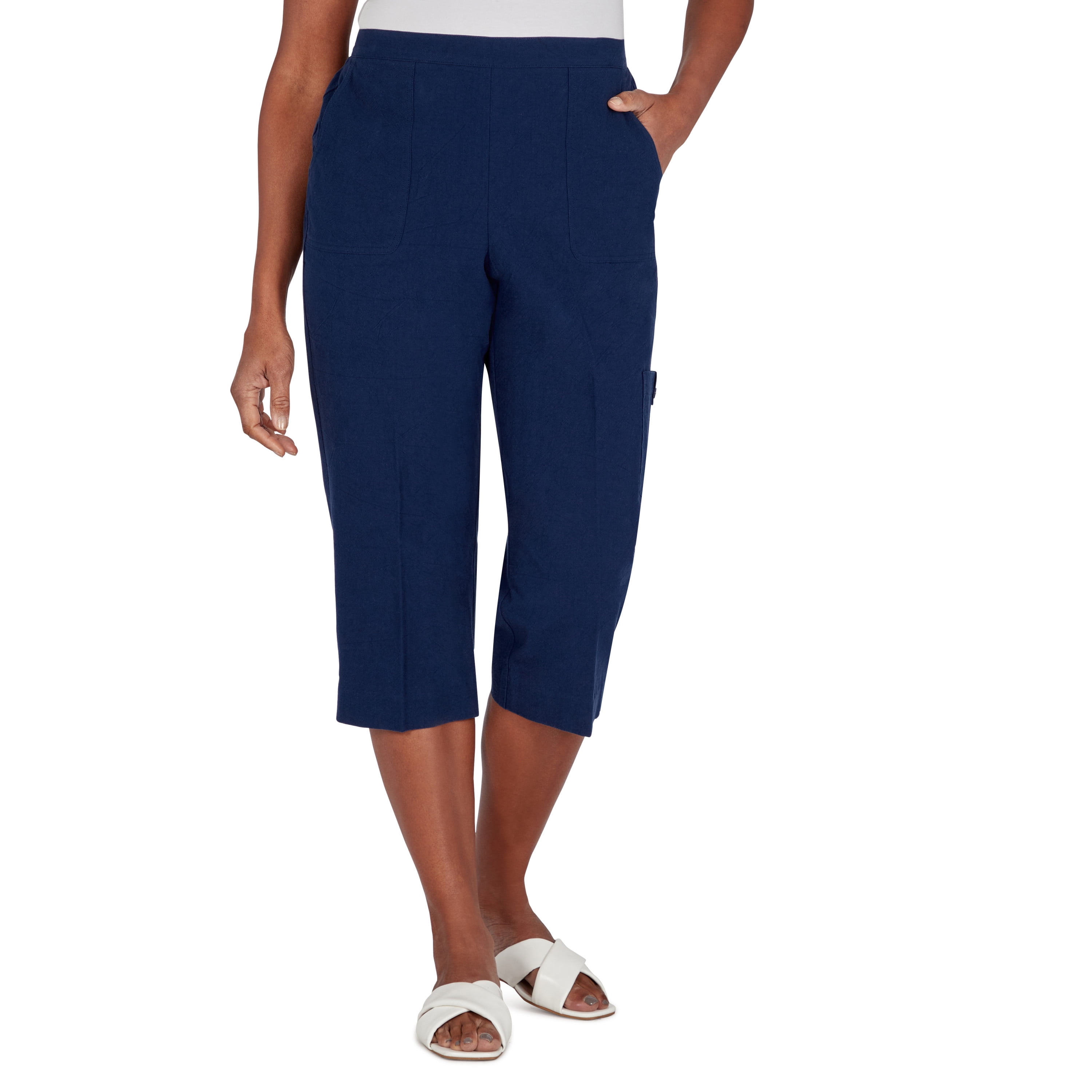 Alfred Dunner Womens Cargo Pocket Capri - Walmart.com