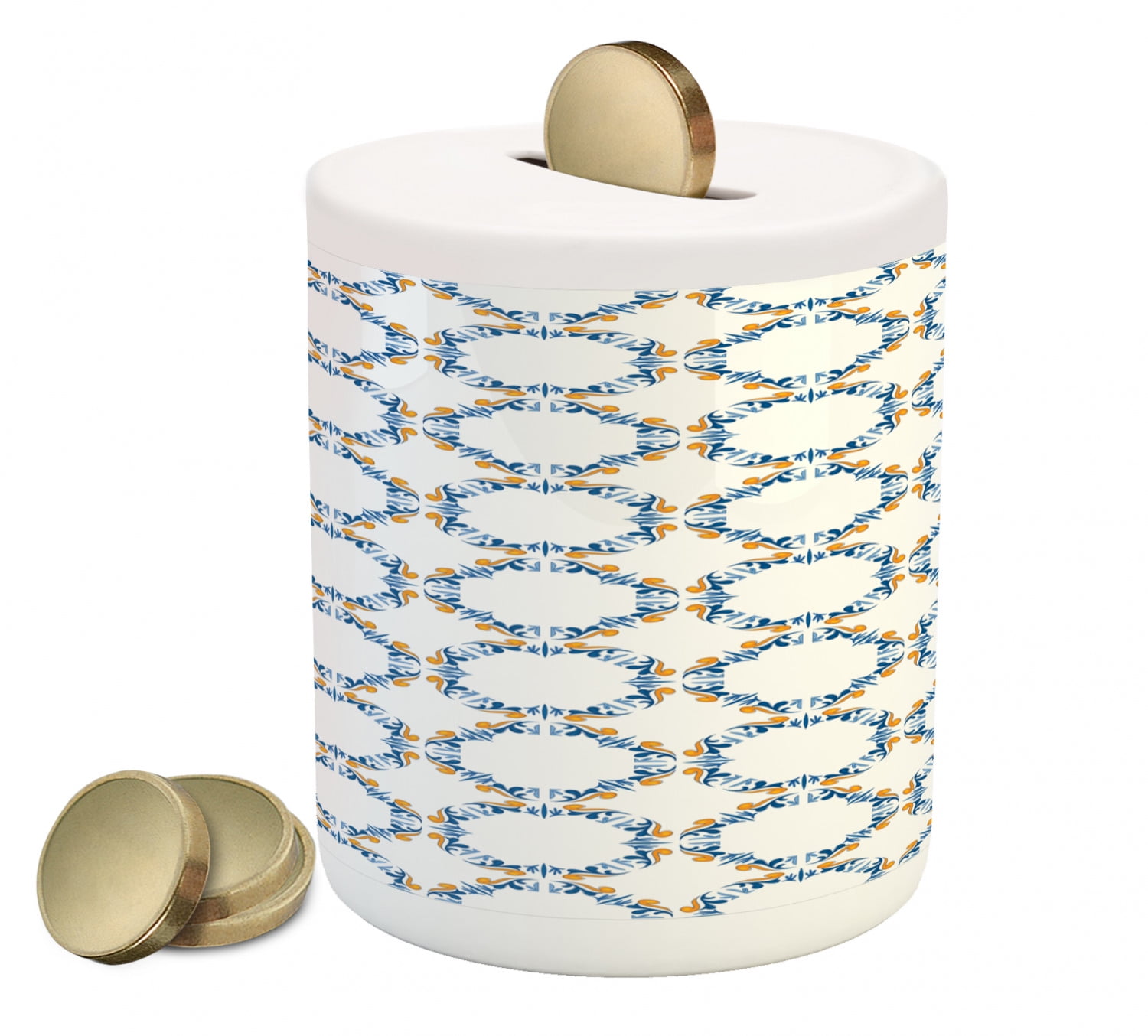 Traditional Piggy Bank, Bound Medieval Pattern in Renaissance Style ...