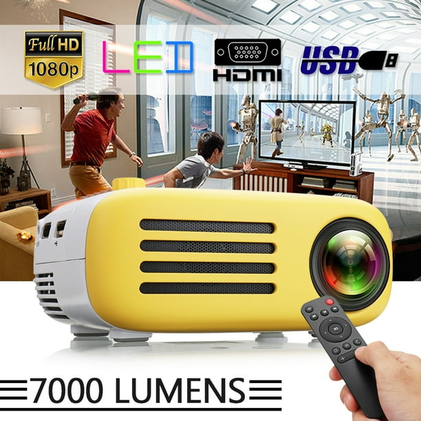 7000 Lumens 1080P Mini LED HD Projector Home Cinema Theater Video ...