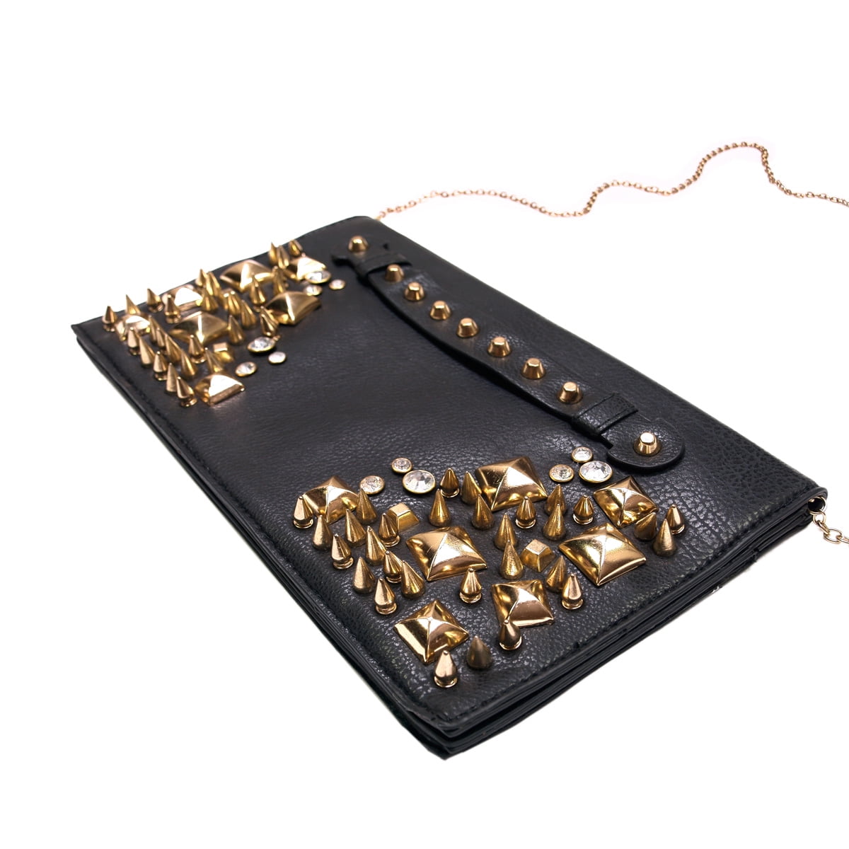 Premium Spike Studded Crossbody Flap Bag - Walmart.com