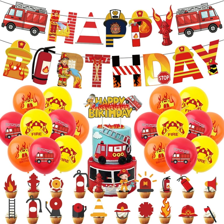 Fire Truck Birthday Party Girl