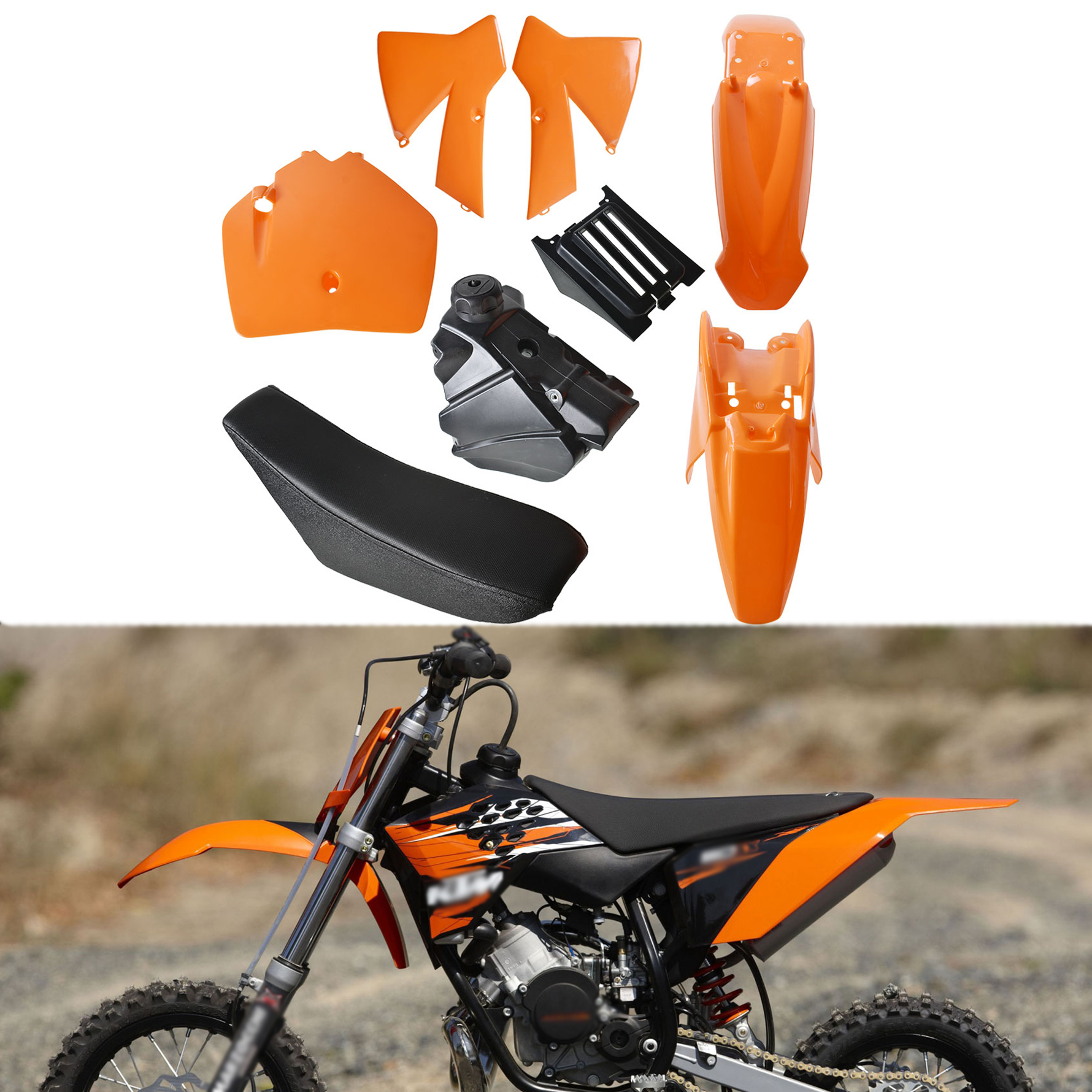 Kazuma Meerkat Front and Rear Fender Set Plastic Redcat 50cc 90cc ATV ...