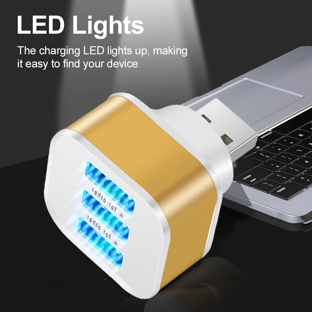 3 Ports USB Splitter Mobile Phone Tablet Keyboard Mice Chargers Wall ...