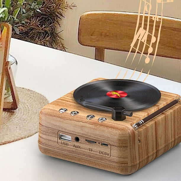 (Color madera) Altavoces Bluetooth inalámbricos, altavoces portátiles ...