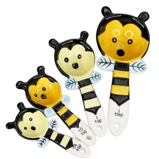 Pacific Giftware Loveable Cute Honey Bee Ceramic Measuring Spoons Set ...