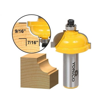 Yonico 1" Radius Horizontal Crown Router Bit - 1/2" Shank - 16173 ...