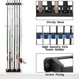 Vertical Fishing Rod Rack, Fishing Pole Holder Wall Mount Fishing Pole ...