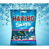 Haribo Smurfs Gummi Candies, Raspberry & Strawberry Flavors, 4 oz. Bags ...