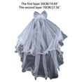 2 Wedding Veil with Comb for Kids Curly Edges Tulle Veil for Flower ...