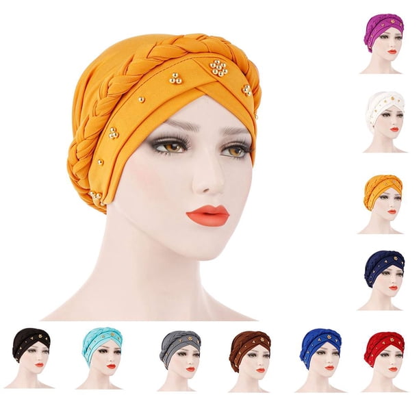 Indian Caps Muslim Hat Women Milk Silk Head Wrap hat Stretch Loss Hair ...