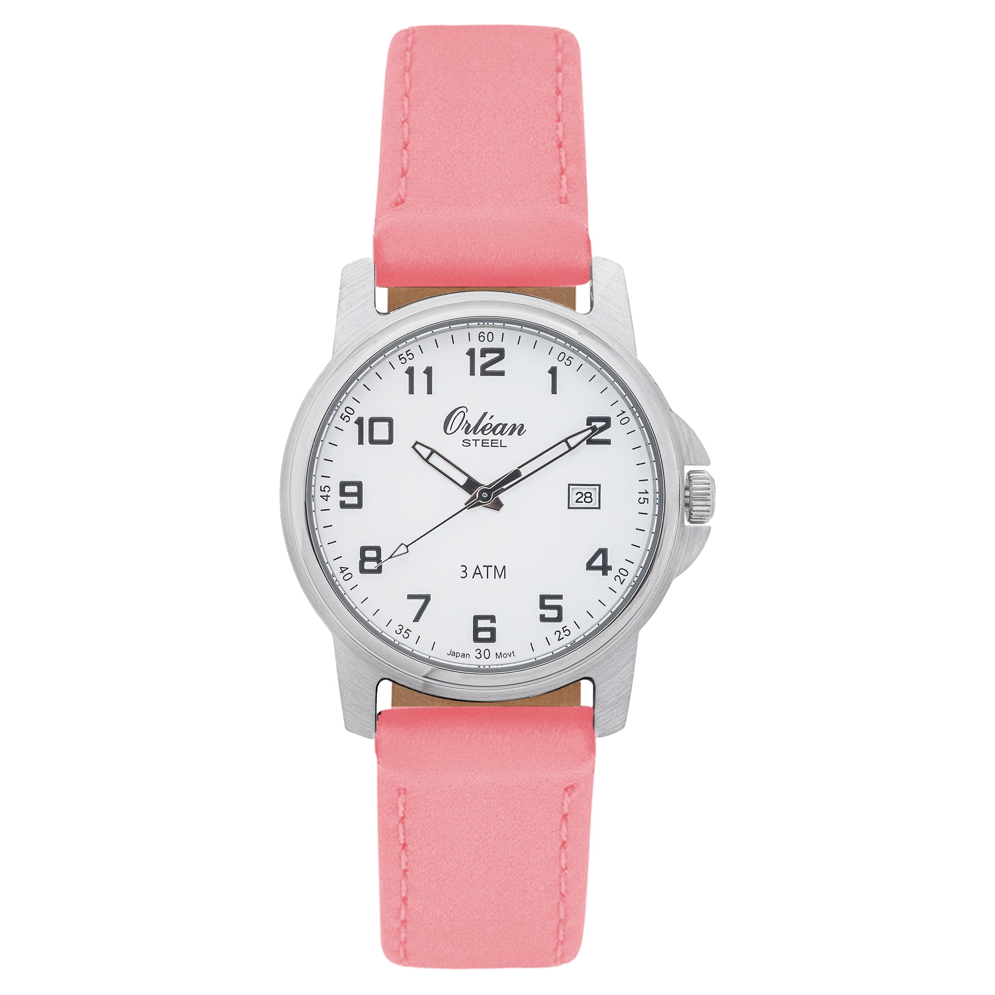 Orlean Mens Easy to Read Watch with Date - 316L Stainless Steel Case ...