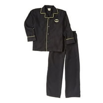DC Comics Boys Black Flannel Batman Pajamas Bat Man Sleep Set 8 ...