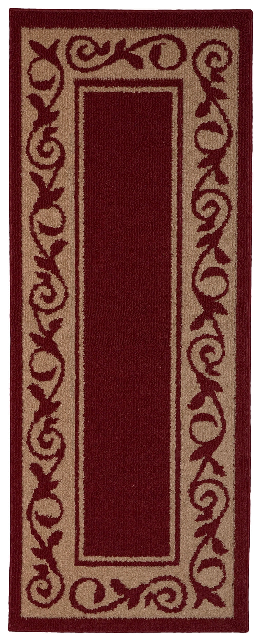 Garland Rugs Laurel 2 ft. x 5 ft. Indoor/Outdoor Rug Chili/Tan ...